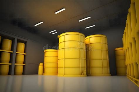 Radioactive Waste In Barrels Nuclear Waste Repository Neural Network