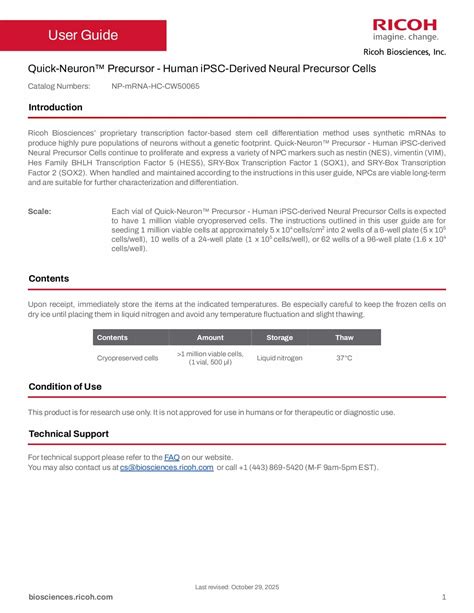 Quick Neuron™ Precursor Human Ipsc Derived Neural Precursor Cells