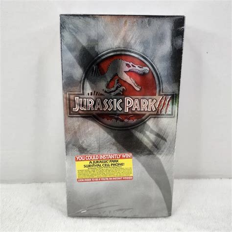 Jurassic Park Iii 3 Vhs Tape 2001 Universal Dinosaur Brand New Factory