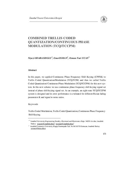 Pdf Combined Trellis Coded Quantizationcontinuous Phase Modulation