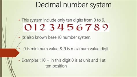 Decimal Binary Octal And Hexadecimal Number Systems Pptx