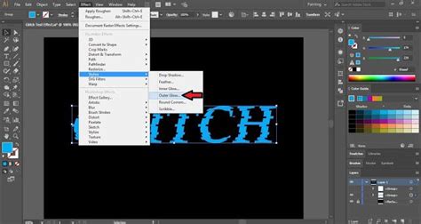 Glitch Text Effect In Adobe Illustrator Adobe Tutorial Glitch Text Adobe Illustrator