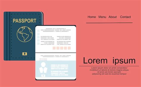 Premium Vector Passport With Biometric Data Identification Document Flat Illustration Premium Vector Passport With Biometric Data Identification Document Flat Illustration