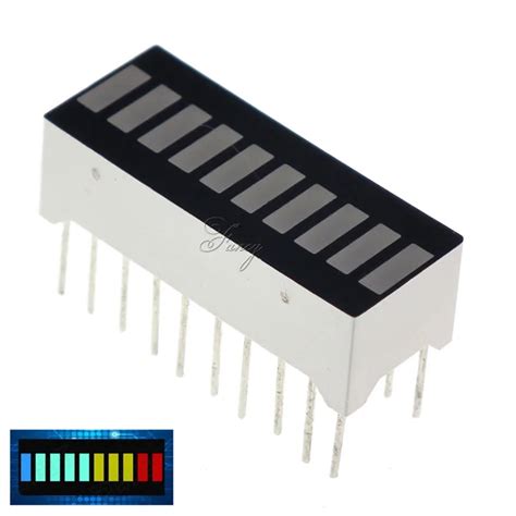 2Pcs 10 Segment LED Bargraph Light Display Module Bar Graph Ultra