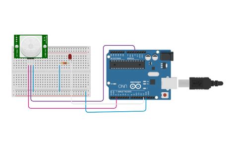Circuit Design Sensor Infrarojo Tinkercad