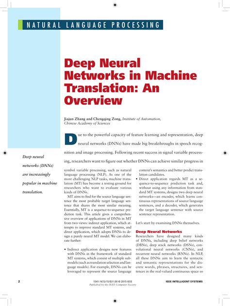 Pdf Deep Neural Networks In Machine Translation An Overview