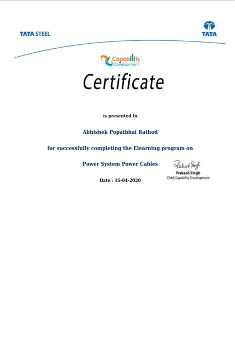 Abhishek Rathod On Linkedin Completed Successfully Certificate