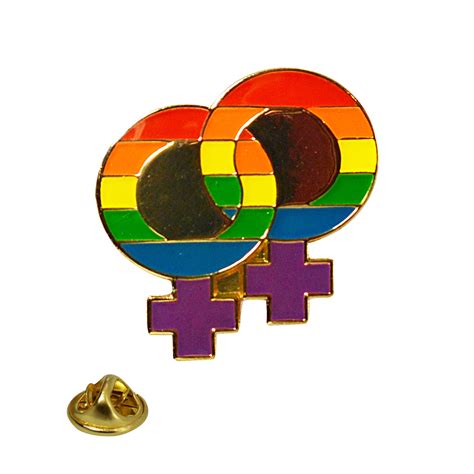 Prideoutlet Lapel Pins Rainbow Pride Double Female Lapel Pin