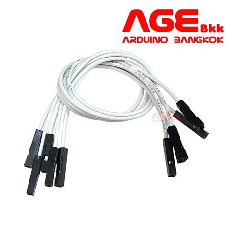 สายจัมเปอร์ สายแพ เมีย เมีย ยาว 20 Cm ขนาด 5 เส้น สีขาว Agebkk จำหน่ายและนำเข้า Arduino Board