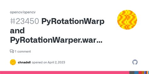 PyRotationWarper Warp And PyRotationWarper WarpPoint Appear To Apply