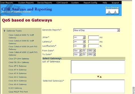 Cisco CallManager Serviceability Administration Guide Release CAR System Reports