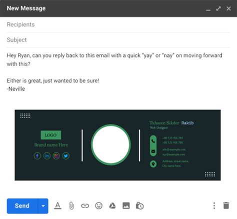 Create Clickable Html Email Signature For Gmail Outlook By Tahseensikder Fiverr