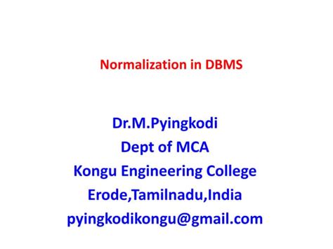 Normalization In Dbms Pdf