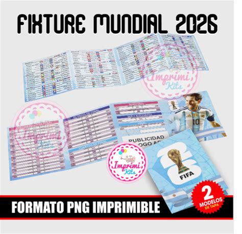 Fixture Mundial 2026 Png Modelo Bolsillo Imprimible Imprimikits