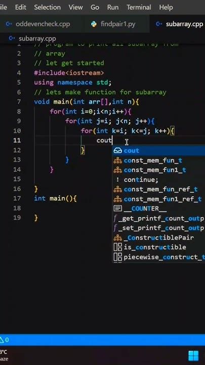 Program To Print All Subarray From Array In C Programming Language