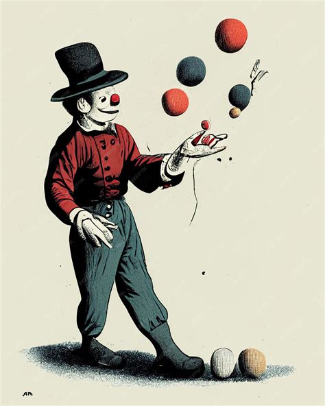 Premium Photo Mime Clown With Objects That Transform Into Shapes And Sizes