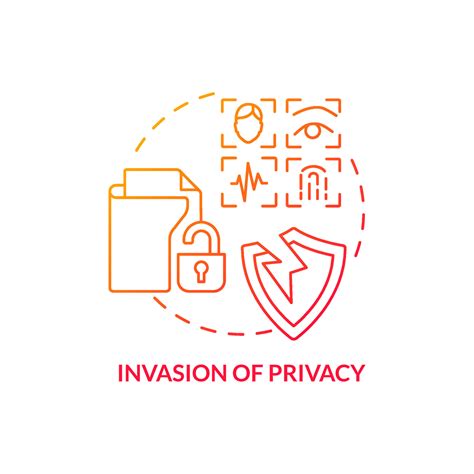 Invasion Of Privacy Red Gradient Concept Icon Biometric Authentication Problem Abstract Idea