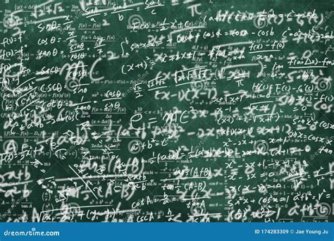 A Blackboard Full Of Mathematical Formulas Educational Concept