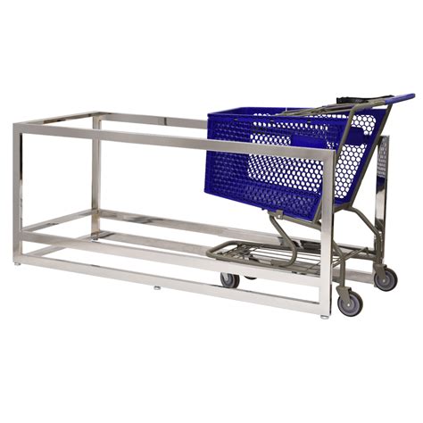 Chrome Indoor Cart Corral And Shopping Cart Return Corral Specialty