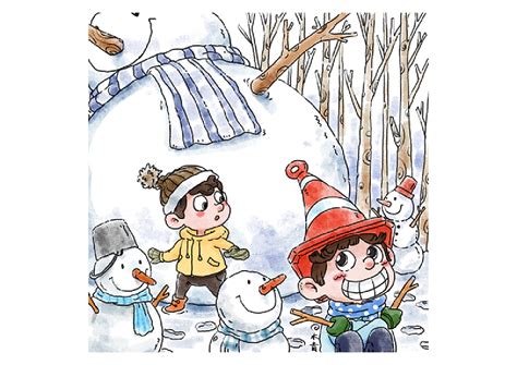雪人插画绘本密东西原创作品 站酷zcool