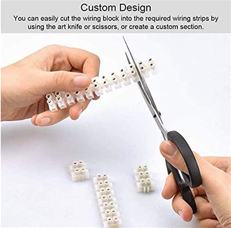 Wysummer Terminal Blocks 8pcs Electrical Terminal Barrier Block Strip Wire Connector Electrical
