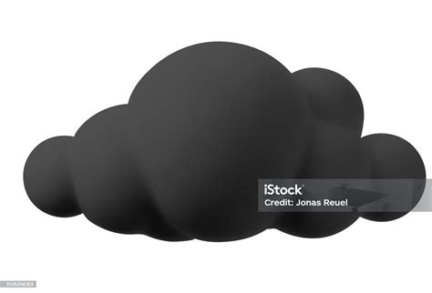 흰색 배경 스톡 벡터에 고립 된 3d 블랙 클라우드 3차원 형태에 대한 스톡 벡터 아트 및 기타 이미지 3차원 형태 개념 개념과 주제 Istock