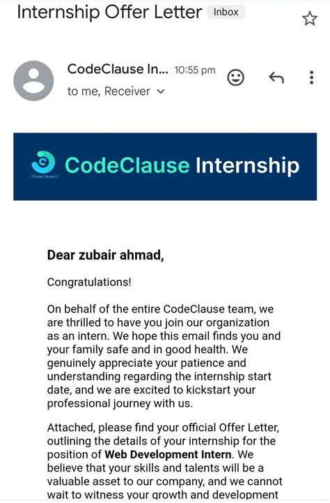 Zubair Ahmad On Linkedin Internship Webdevelopment Codeclause Careergrowth