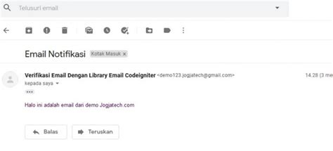 Tutorial Cara Membuat Verifikasi Email Dengan Library Email Codeigniter