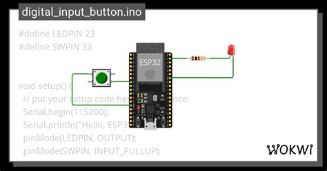Digitalinputbutton Wokwi Esp32 Stm32 Arduino Simulator