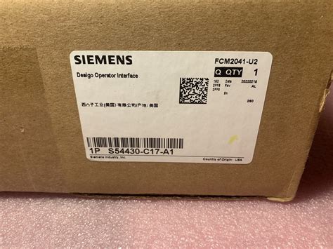 Siemens Fcm2041 U2 Desigo Operator Interface S54430 C17 A1 Pmi D Ebay
