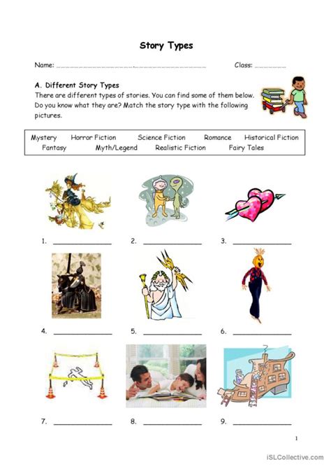 Story Types English Esl Worksheets Pdf And Doc