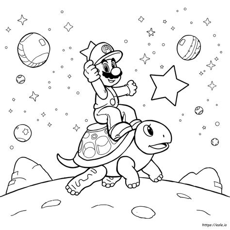 Super Mario Galaxy Para Colorear