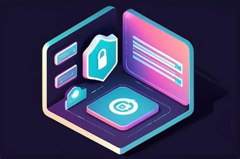 Cybersecurity Data Protection Isometric Icon Premium Ai Generated Image