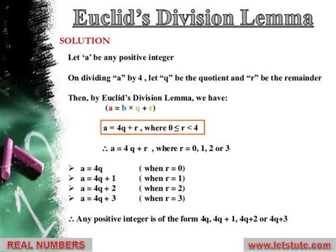 Real Numbers Euclids Division Lemma For Class 10thgrade X Maths 2