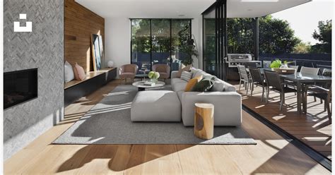 갈색 나무 테이블 옆에 있는 회색 단면 소파 사진 Unsplash의 무료 내부 이미지