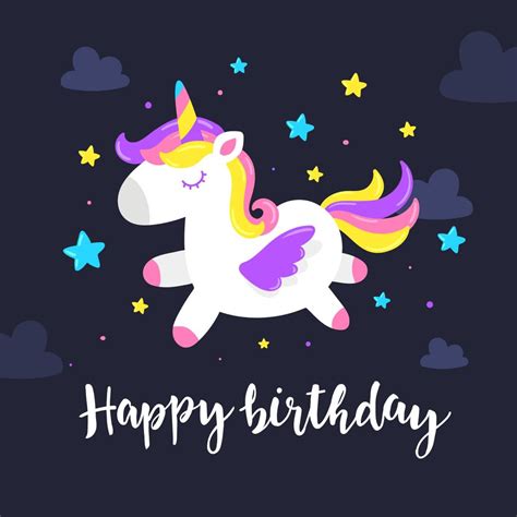 Unicorn Printable Birthday Card Printable Free Templates