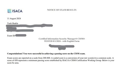 I Am Thrilled To Announce Officially I Have Received The Cism Result From The Isaca For Which