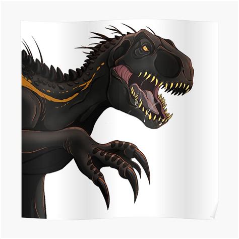 Jurassic World Indoraptor Poster For Sale By Sketchasaurus Redbubble