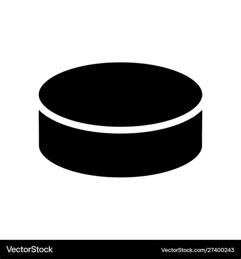 Hockey Puck Icon Royalty Free Vector Image Vectorstock