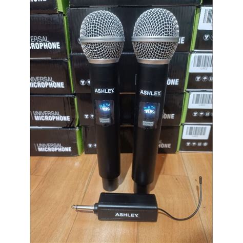 Jual Mic Wireless Ashley LT 508 Karoke Isi 2 Suara Jernih Stok Baru Shopee Indonesia