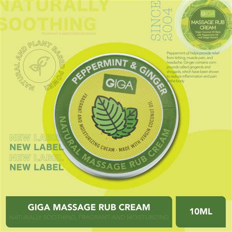 Massage Rub Cream 60ml Naturally Fragrant And Moisturizing Cream