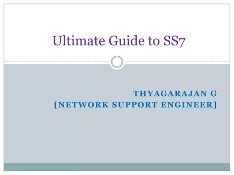 Ppt Guide To Ss7 Protocol Powerpoint Presentation Free Download Id