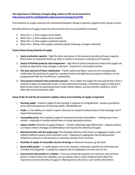 Importance Of Price Elasticity Of Supply Pdf Importance Of Price Elasticity Of Supply Pdf