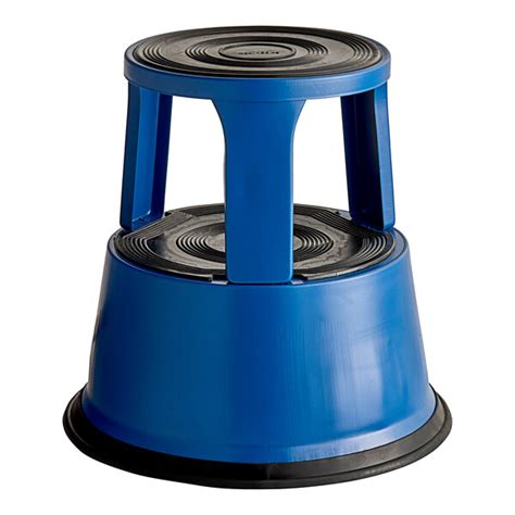 Lavex Steel Rolling Step Stool With 17 Top Step Height 330 Lb Capacity