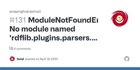 modulenotfounderror no module named rdflib plugins parsers pyrdfa