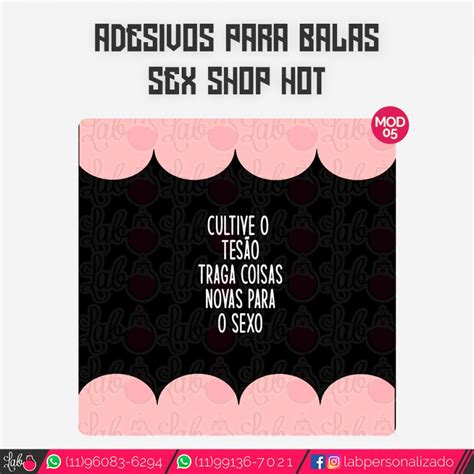 Adesivos Para Balas Sex Shop Hot Adesivo Couche 115 Grs Lab