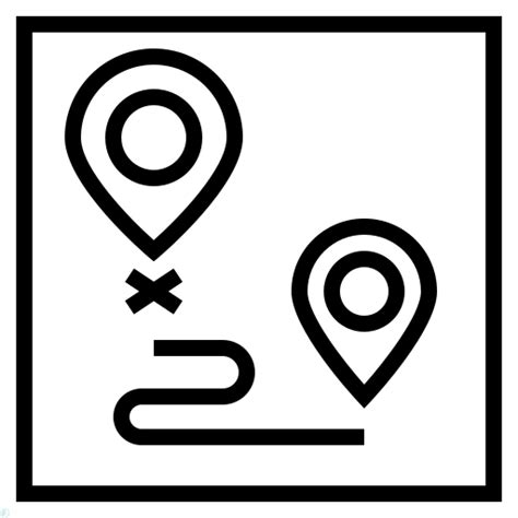 دانلود آیکون جی پی اس استایل خطی مشکی با فرمت Png