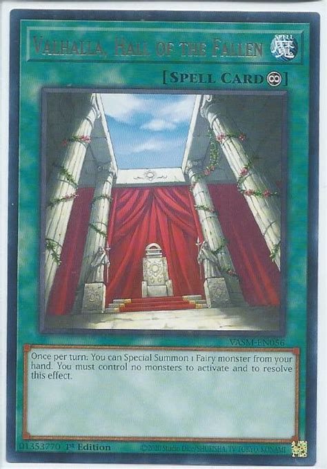 Vasm En056 Valhalla Hall Of The Fallen Rare Trading Card Mint