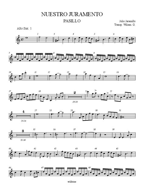 Nuestro Juramento Completo Alto Sax 1 Pdf Échecs Ouverture