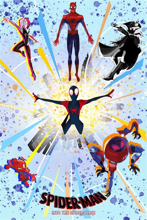 Spider Man Into The Spider Verse Fan Art Poster Into The Spider
